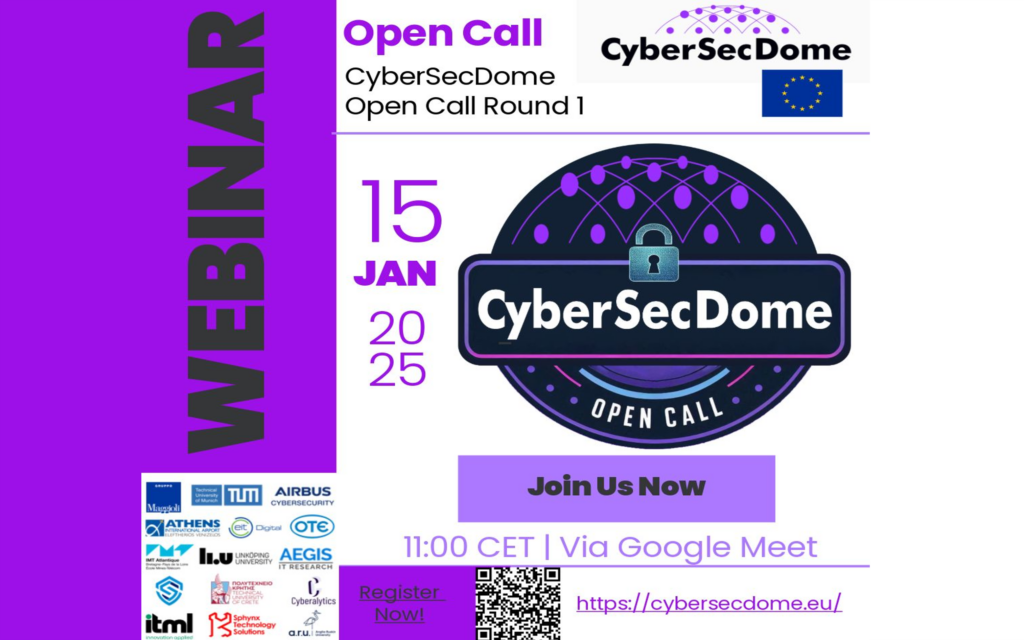 CyberSecDome Open Call 1st Webinar - CyberSecDome